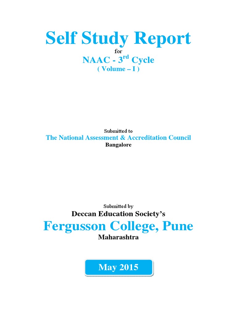 NAAC Self Study Report: Fergusson College | PDF | Learning