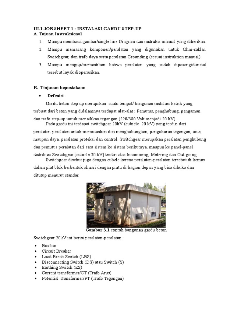 Instalasi Gardu Step-Up Listrik 20 kV | PDF | Sains & Matematika | Komputer