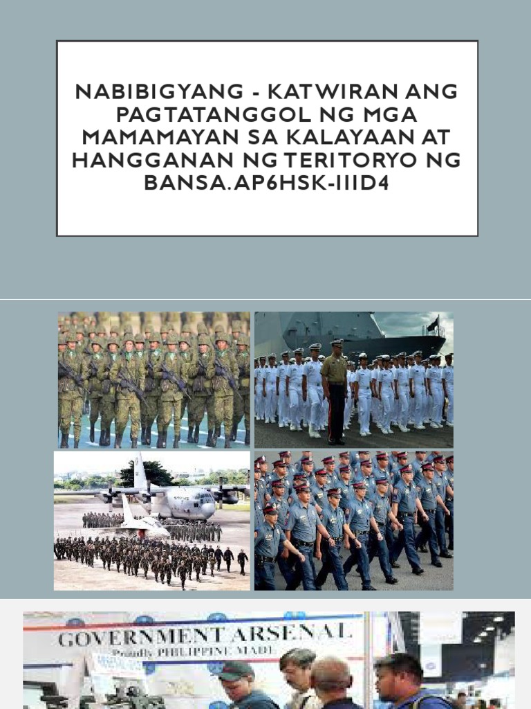 Pagtatanggol NG Mga Mamamayan Sa Kalayaan at Hangganan NG Teritoryo NG ...