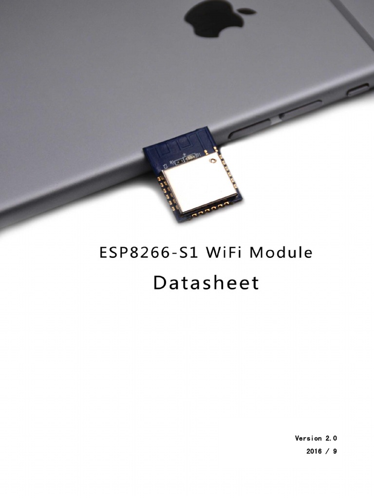 ESP8266-S1 DataSheet V2.0 | PDF | Microcontroller | Random Access Memory