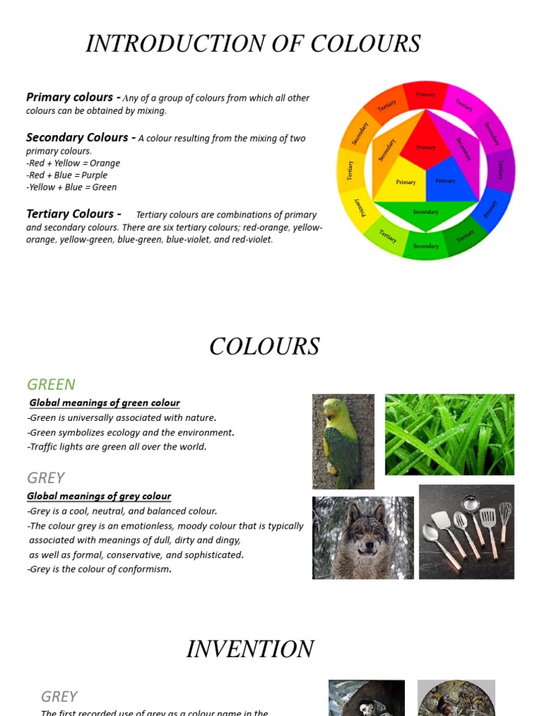 Introduction to Colours and Colour Schemes | PDF | Grey | Art Media