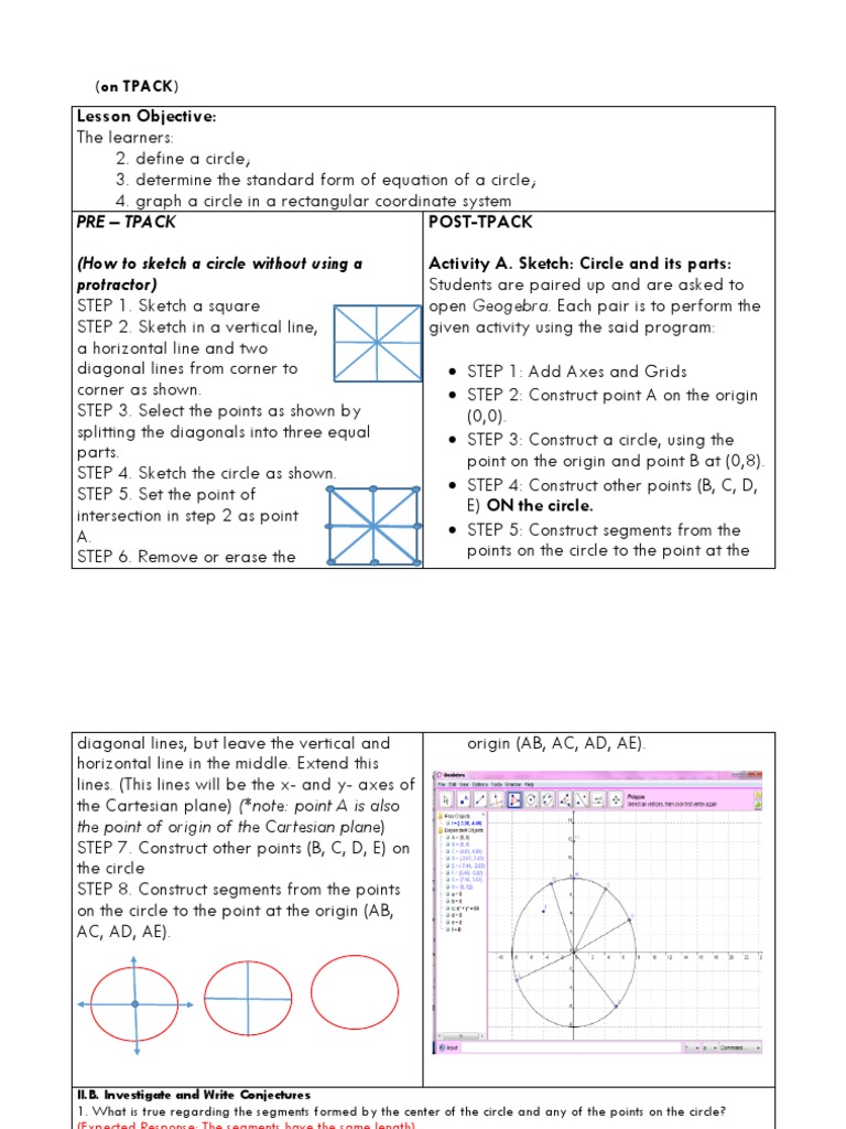 Activity Tpack Output Form | PDF | Circle | Cartesian Coordinate System