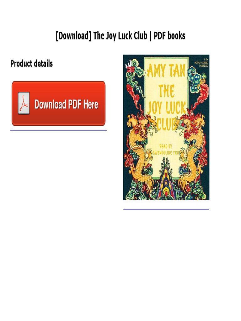 The Joy Luck Club | PDF | E Books | Books