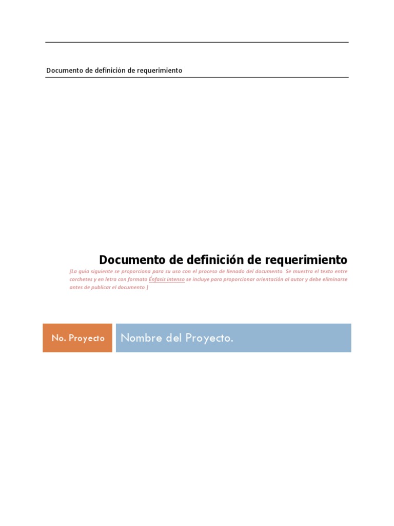 004 - Documento de Definición de Requerimiento | PDF | Sistema ...