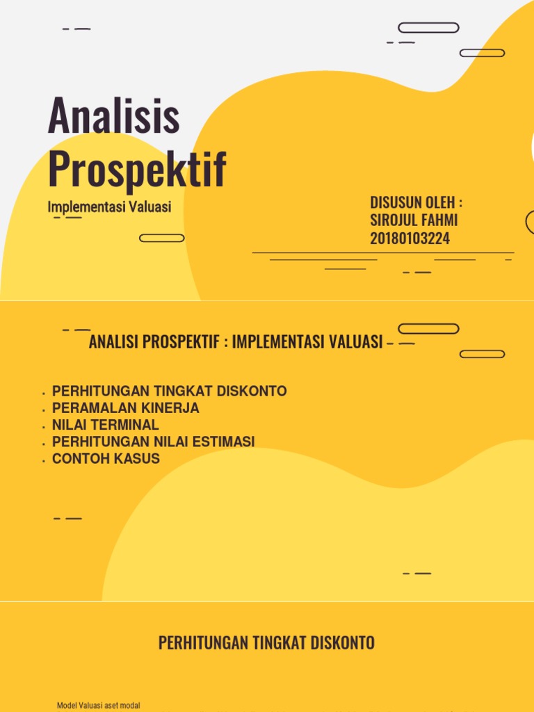 Analisis Prospektif Dan Implementasi Valuasi | PDF