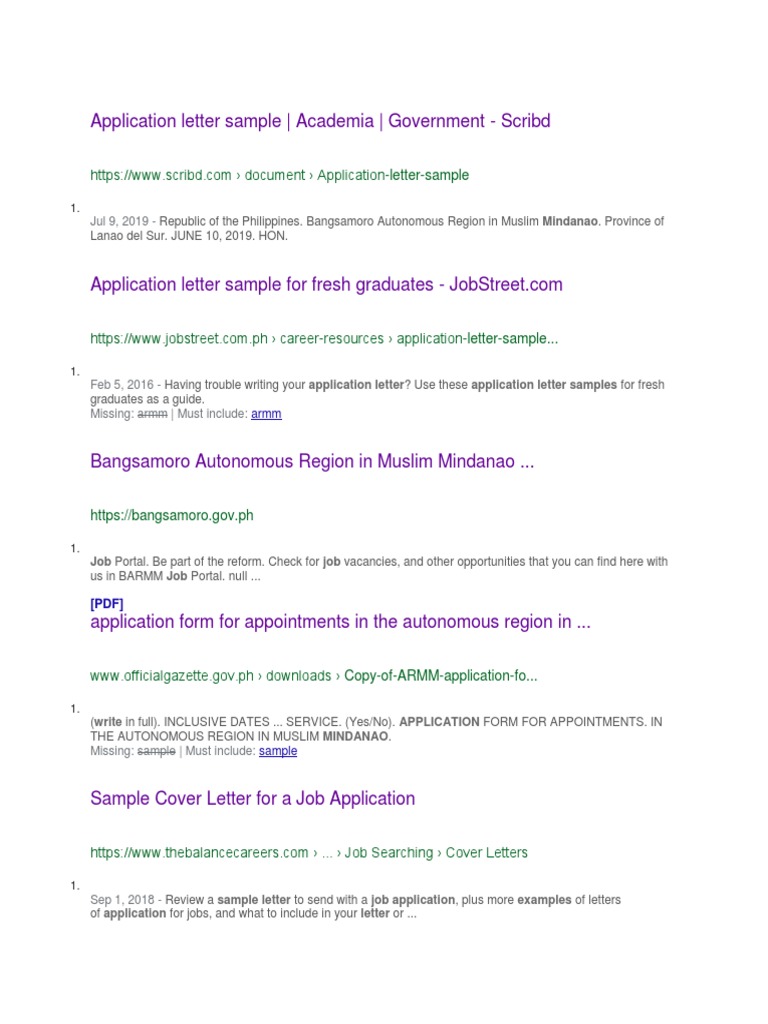 Application Letter Sample 1 | PDF | Business