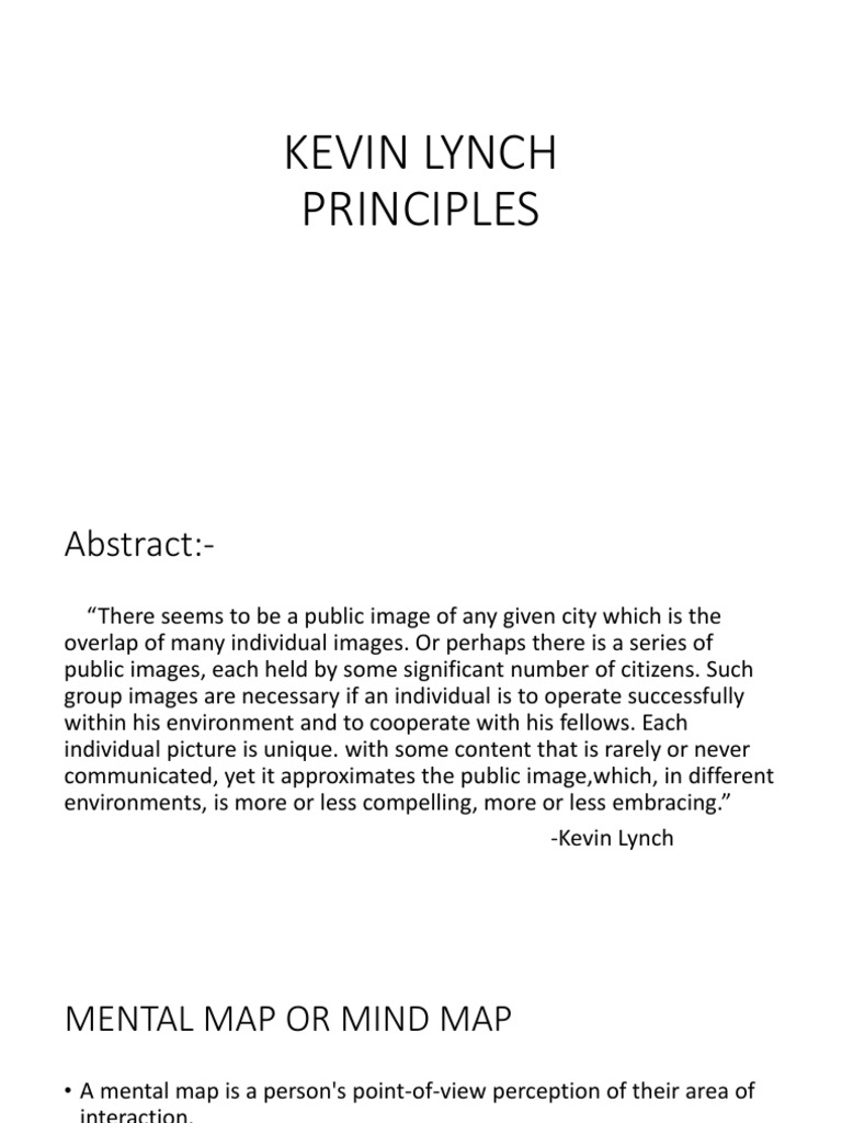 Kevin Lynch Principles | PDF | Map | Shape