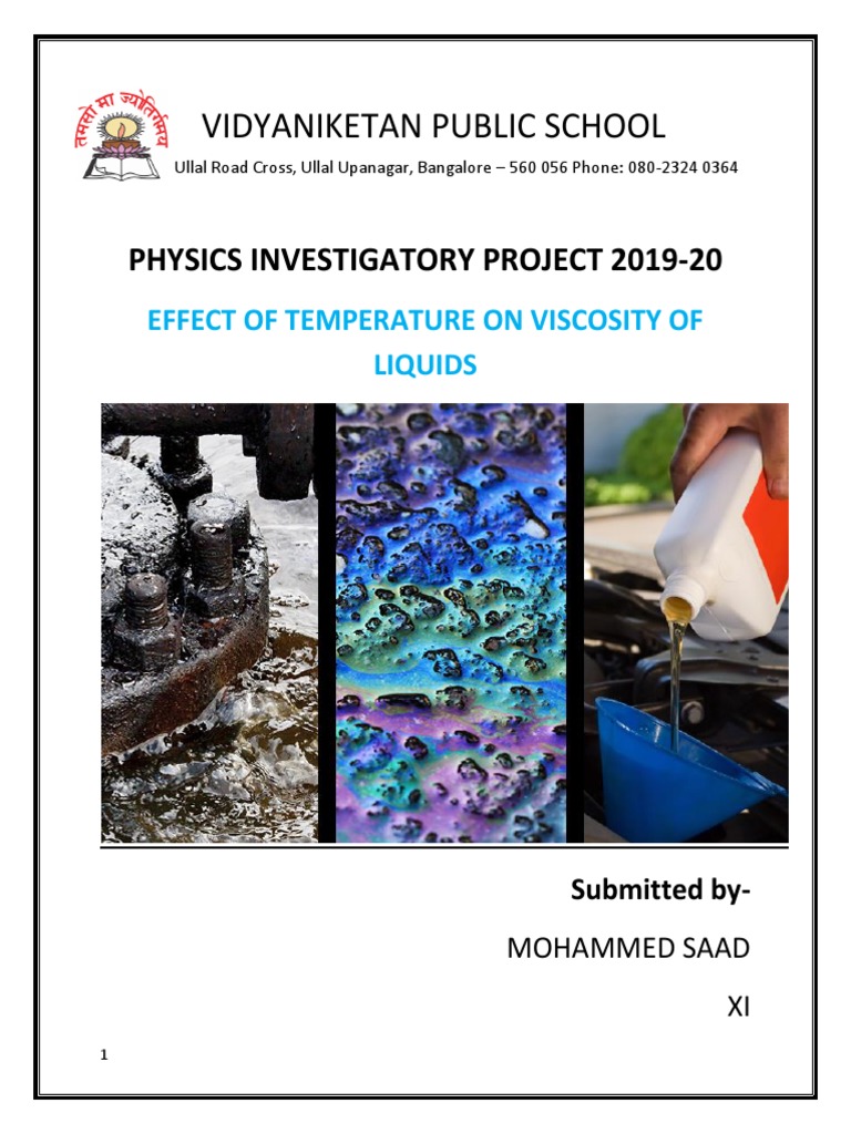 Effect Of Temperature On Viscosity Of Fluids Pdf Viscosity Friction