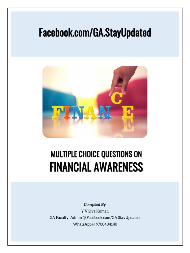 700 Important MCQ's On Financial Awareness PDF | PDF | Positive Mental ...