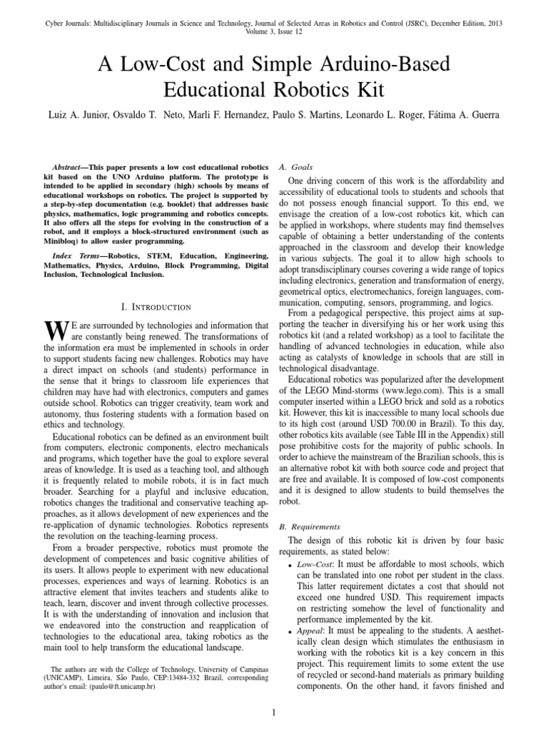 Low Cost Arduino Projects | PDF | Arduino | Robotics