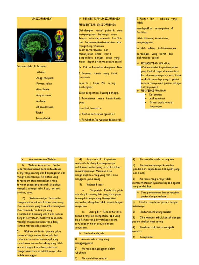 Leaflet Skizofrenia | PDF | Filsafat | Pengembangan Diri