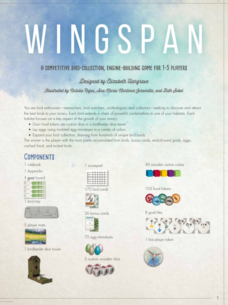 Reglas - de Juego - Wingspan | PDF | Birds | Paravians