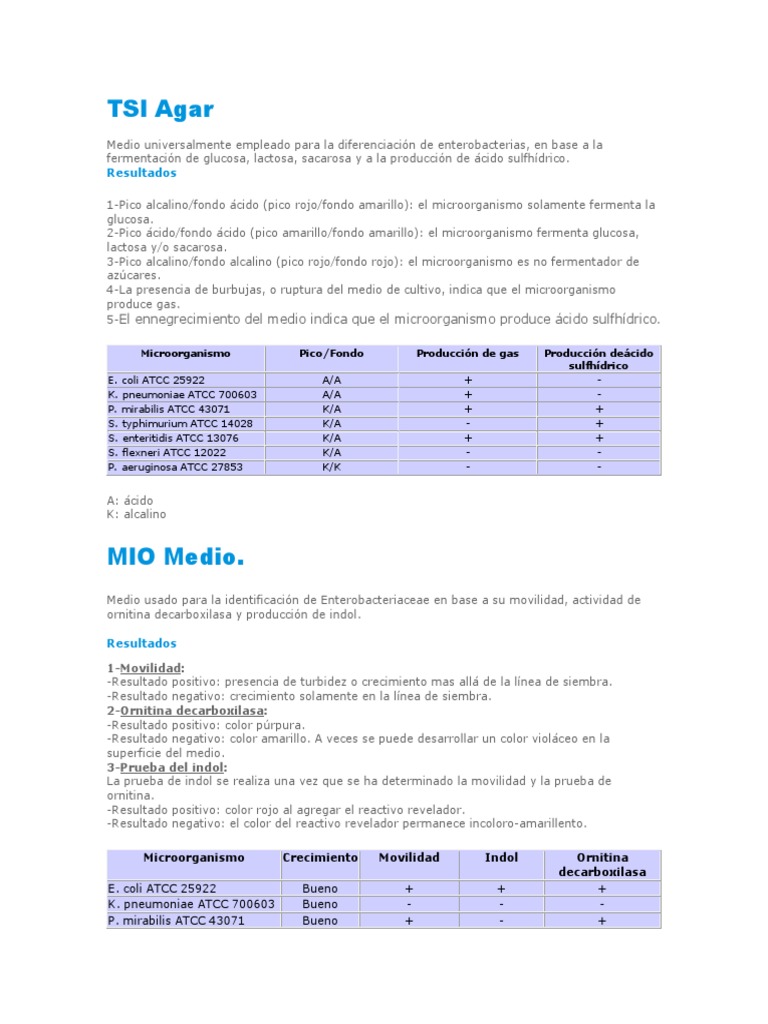 TSI Agar | PDF | Escherichia coli | Salmonela