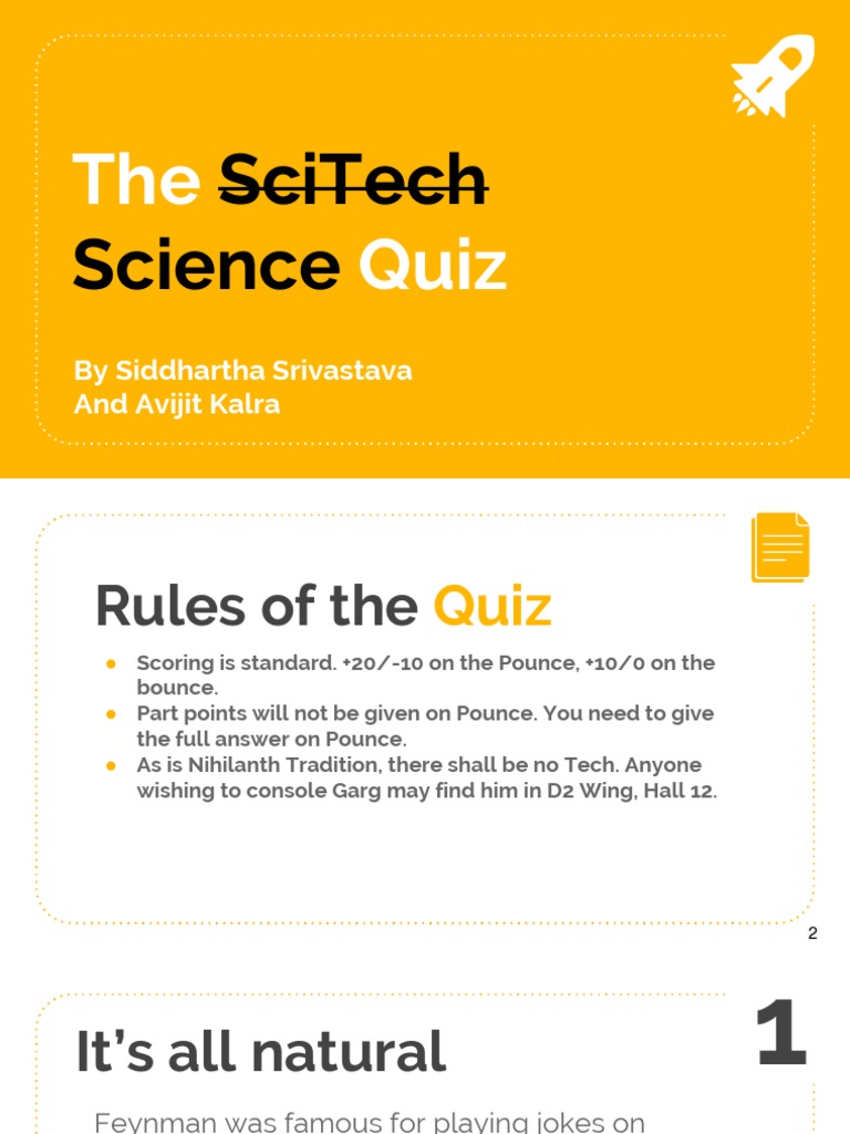 Sci-Tech Quiz | PDF | Blood Type | Nature