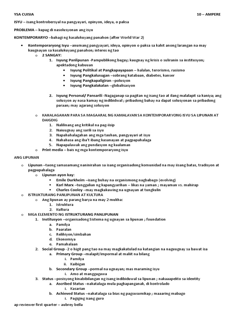 Ap Reviewer | PDF