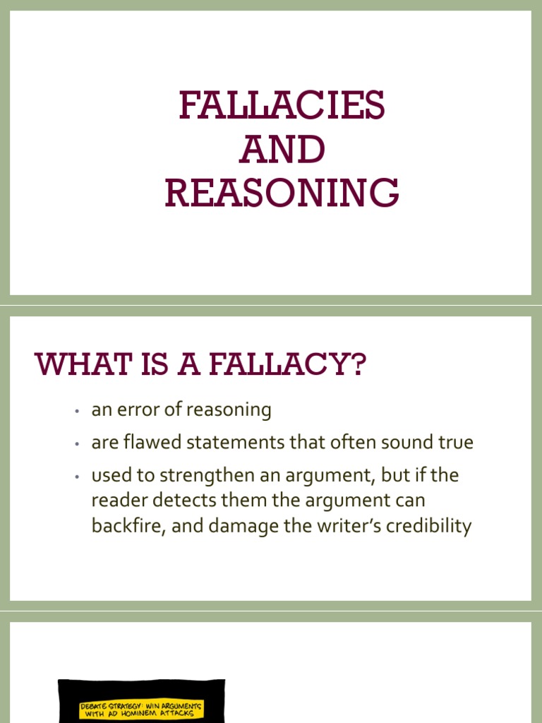 Fallacies and Reasoning | PDF | Fallacy | Argument
