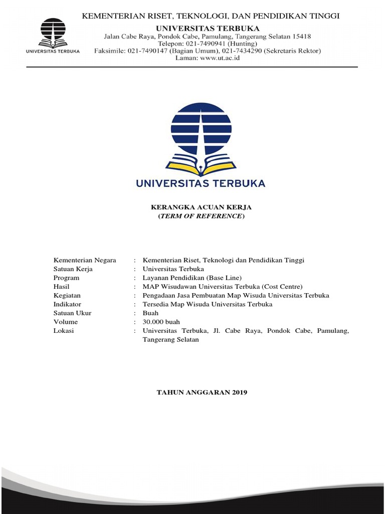 Pengadaan Map Wisuda UT | PDF
