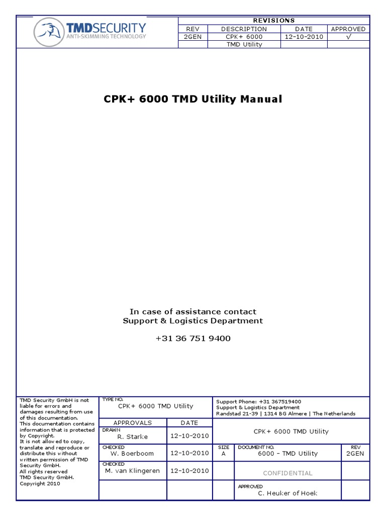 TMD - Utility - Manual-Rev2GEN 12-10-2010 | PDF | Automated Teller ...