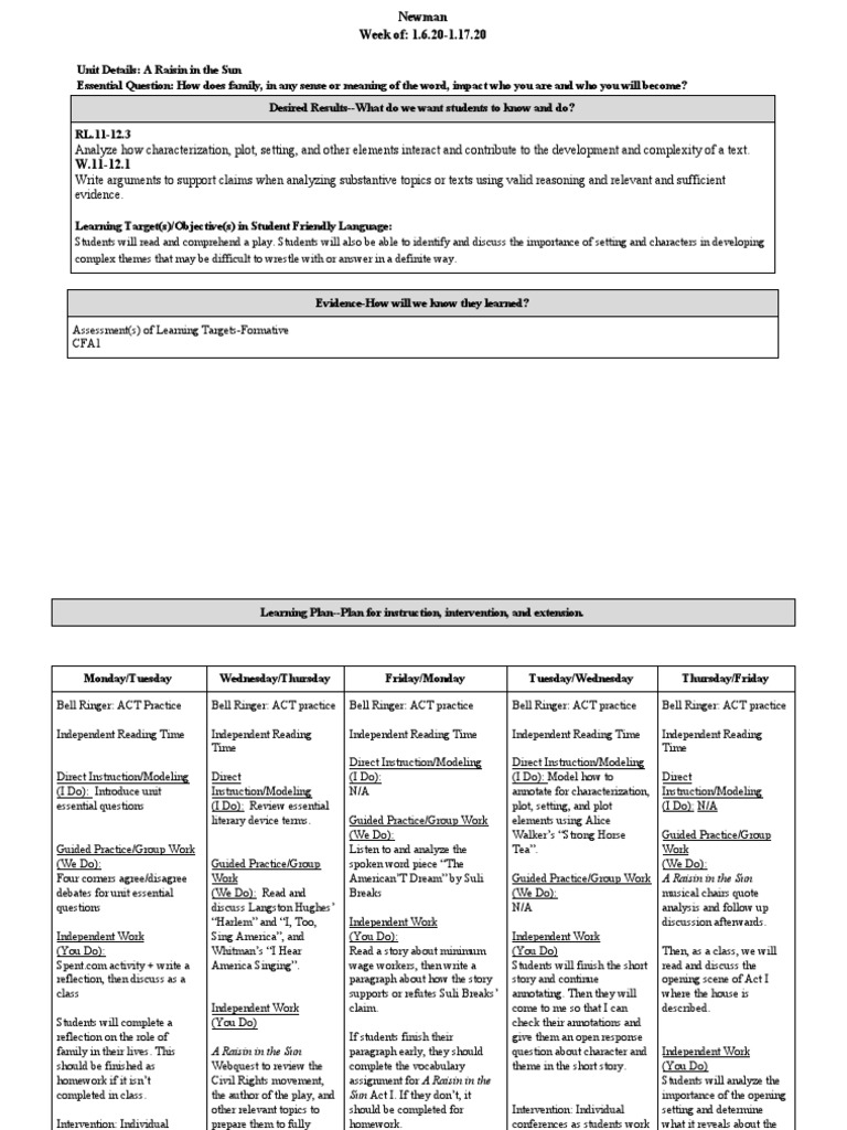 Junior English Lesson Plan 1 | PDF | Learning | Cognition