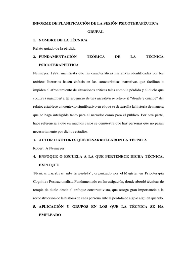 Relato Guiado para Superar el Duelo | PDF | Dolor | Psicoterapia