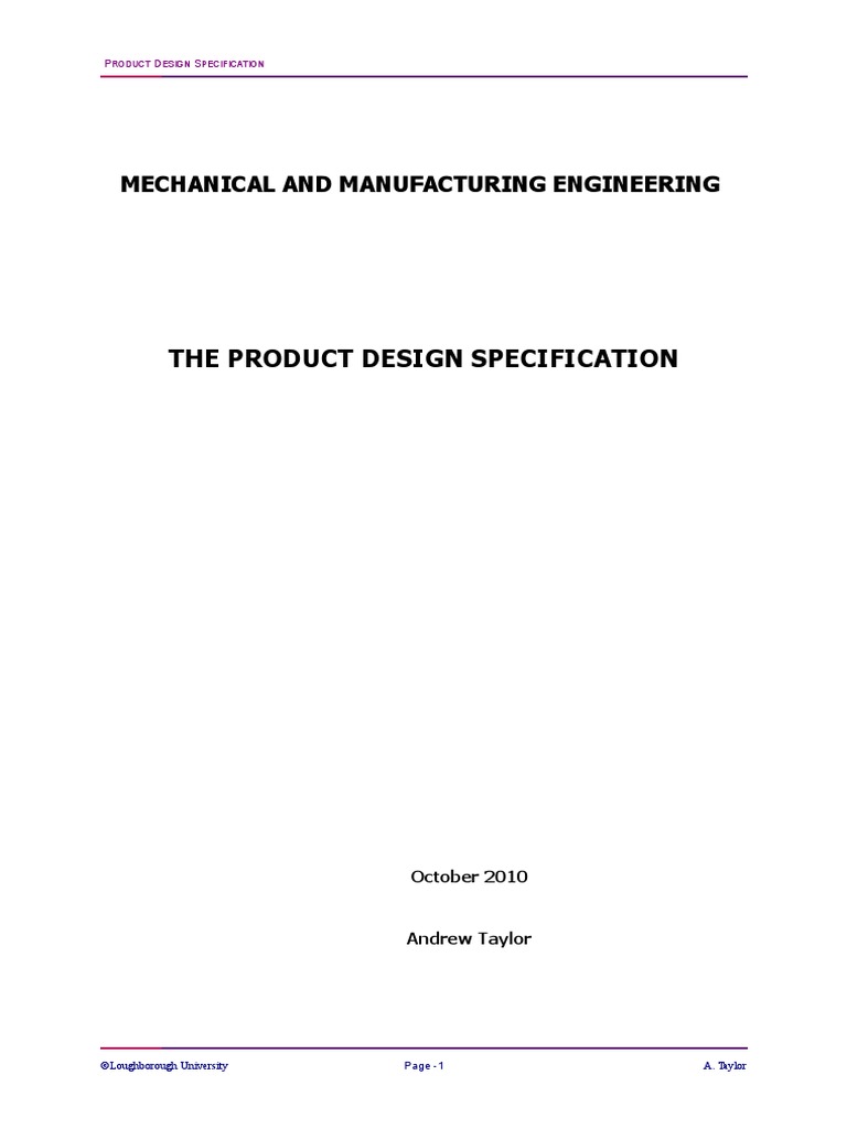PDS | PDF | Product Design | Specification (Technical Standard)