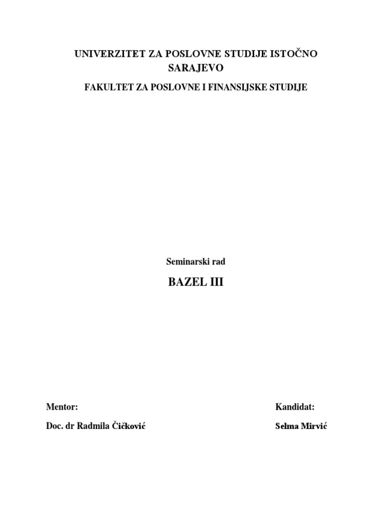 Basel III | PDF