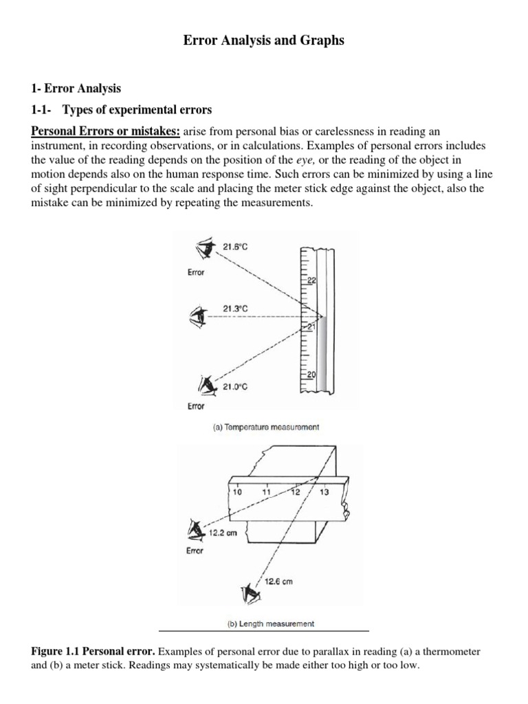 Error Analysis and Graphs | PDF | Observational Error | Errors And Residuals