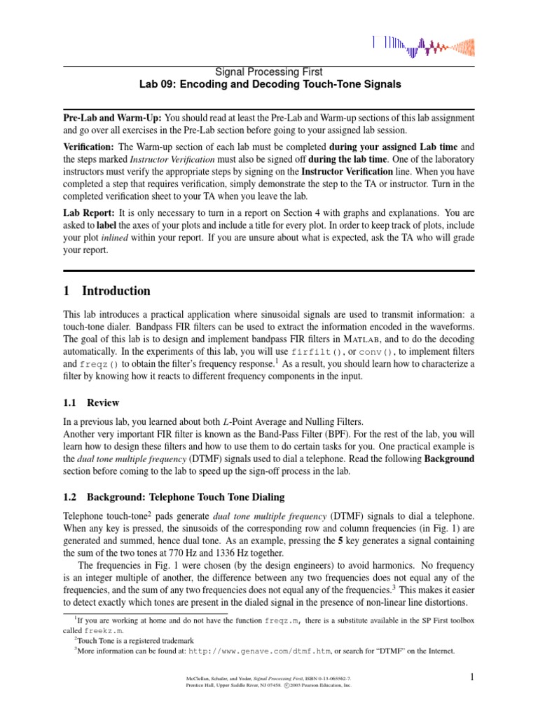 Lab09 PDF | Download Free PDF | Filter (Signal Processing) | Signal Processing