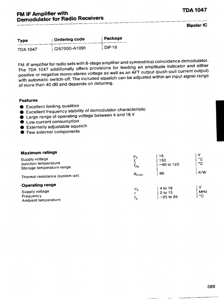 TDA1047 | PDF | Law | Computers