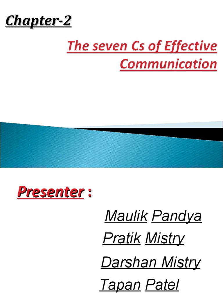 (Chapter-2) - 7 C's of Effective Communication | PDF | Sentence ...