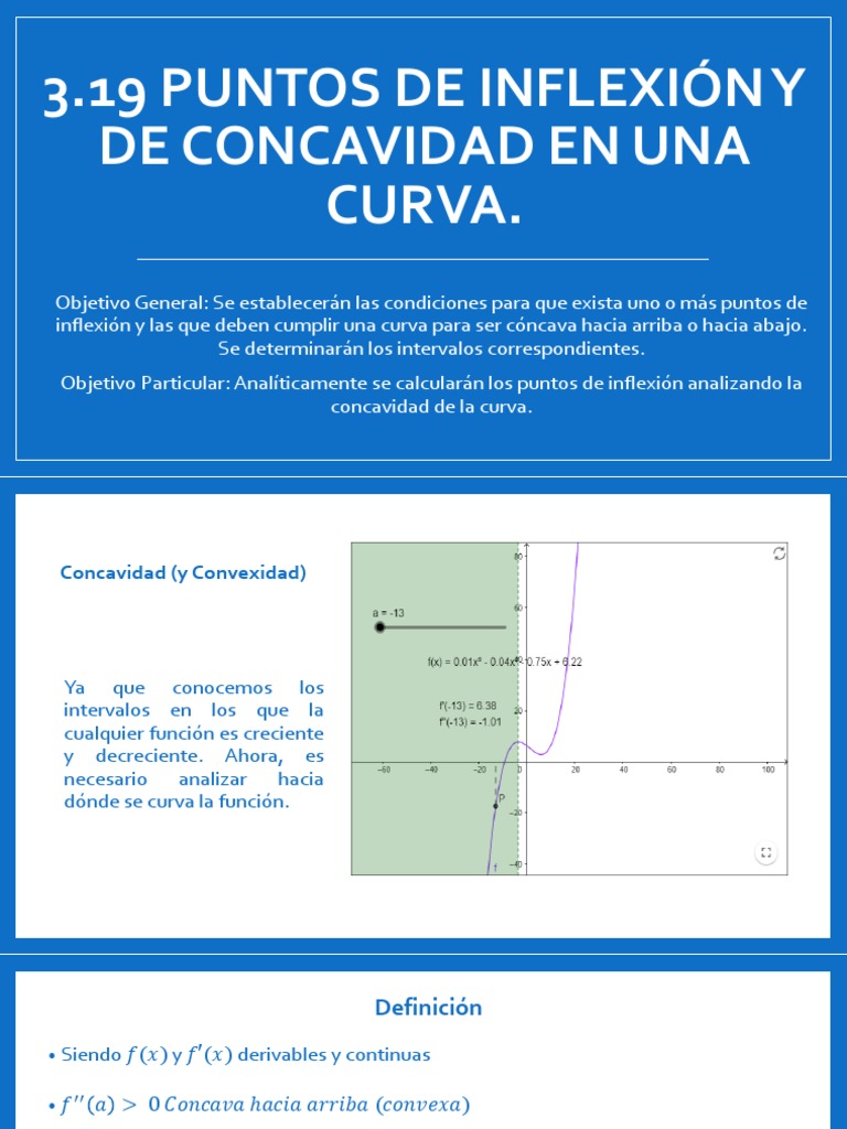 3.13 Puntos de Inflexión y de Concavidad en Una Curva. | PDF | Derivado ...