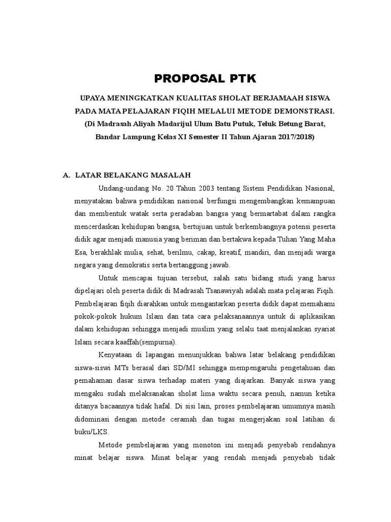 Proposal PTK | PDF