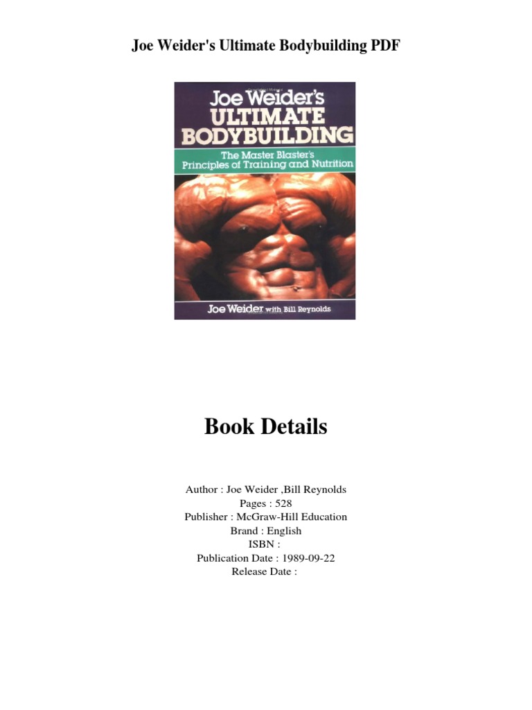 Joe Weider's Ultimate Bodybuilding Guide | PDF | Weight Training ...