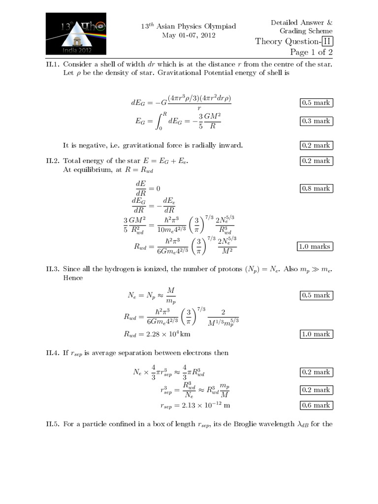 APhO Chandra Solution PDF | PDF | Stars | Quantum Mechanics