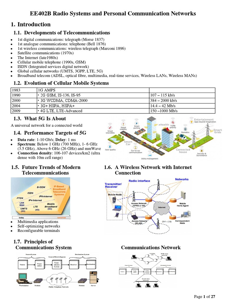 Notes-Radio Systems and Personal Communication Networks PDF | PDF ...