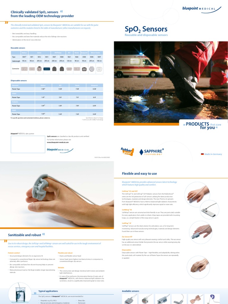 Bluepoint Spo2 Sensoren en | PDF | Sensor | Nature
