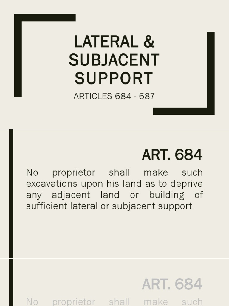 Easements - Lateral and Adjacent Support - REPORT | PDF | Easement ...