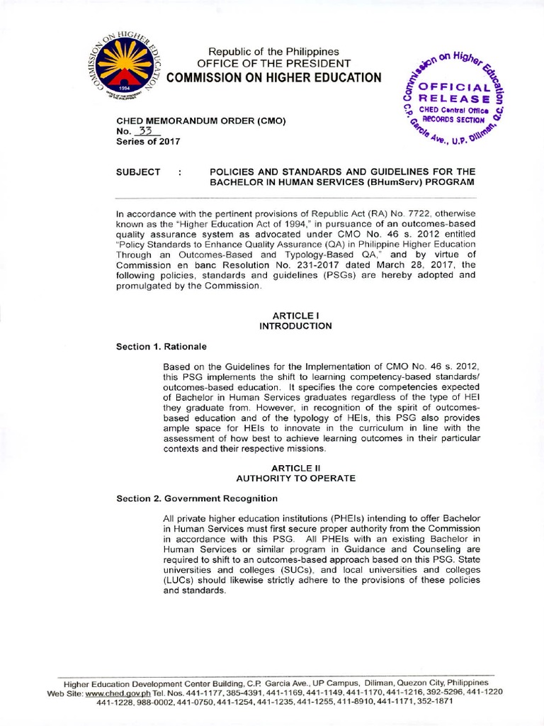 CMO 33 S 2017 PDF | PDF