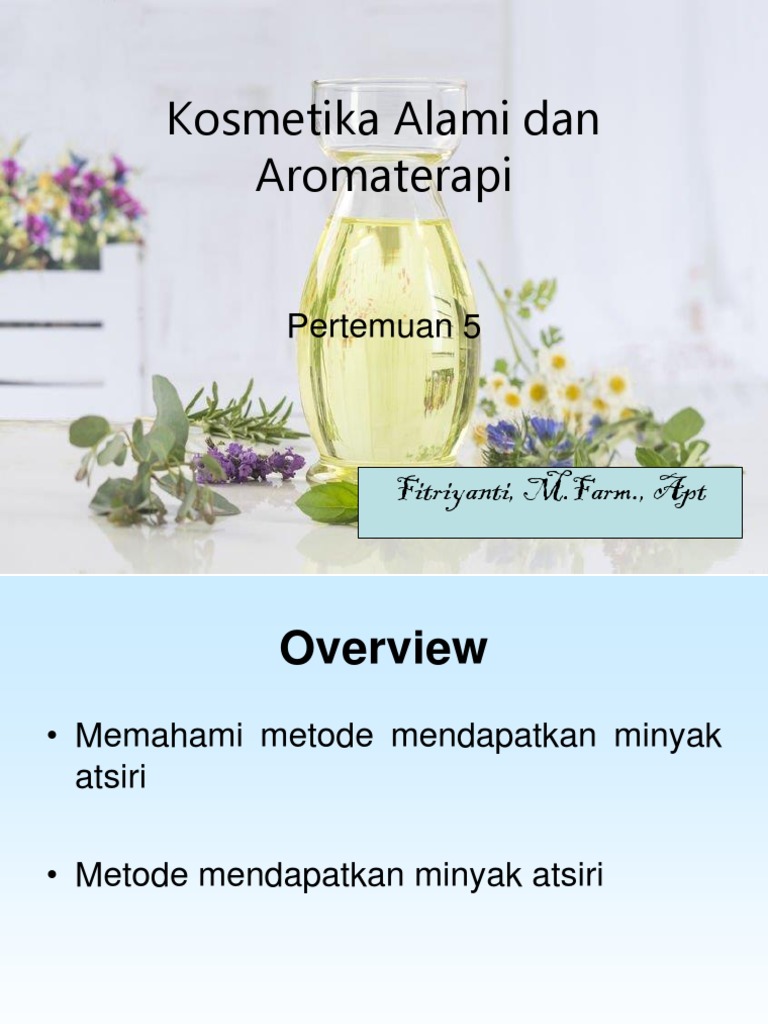 Lanjutan PPT Kosmetika Aromaterapi fIX | PDF