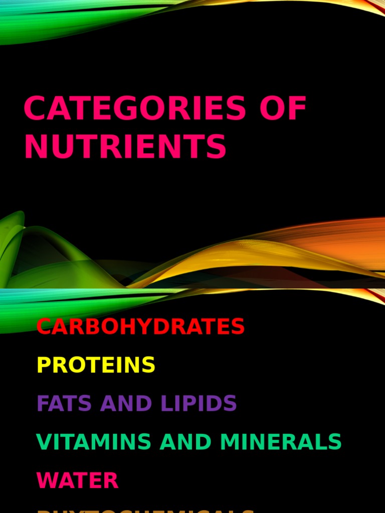 Categories of Nutrients | PDF | Fat | Carbohydrates
