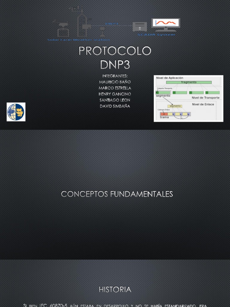 Diapositivas Grupo 3 DNP3 | PDF | Byte | Protocolos de red