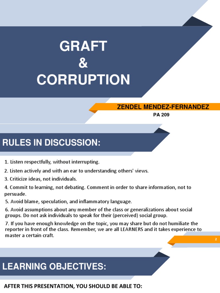 GRAFT AND CORRUPTION - PA209 NO VIDEO.pptx | Political Corruption ...
