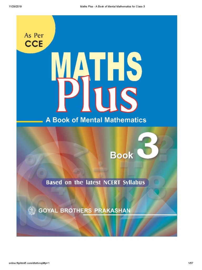 Maths Plus - A Book of Mental Mathematics For Class-3 | PDF | Literary ...