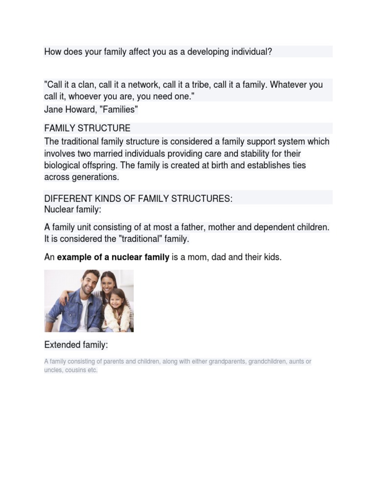 Family Structures and Their Impact | PDF | Stepfamily | Gene