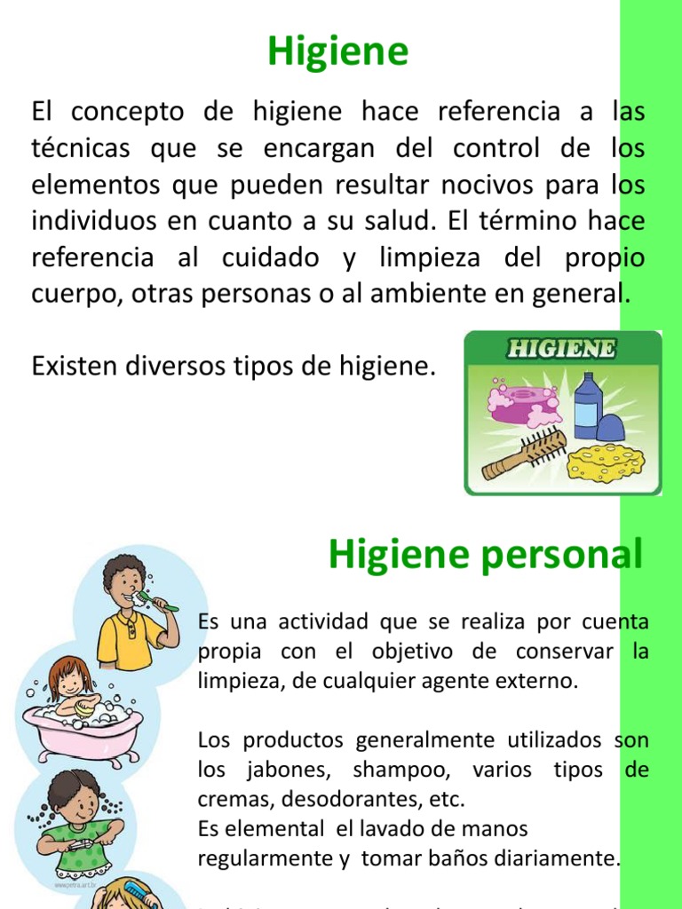 Tipos De Higiene Pdf Higiene Salud Pública