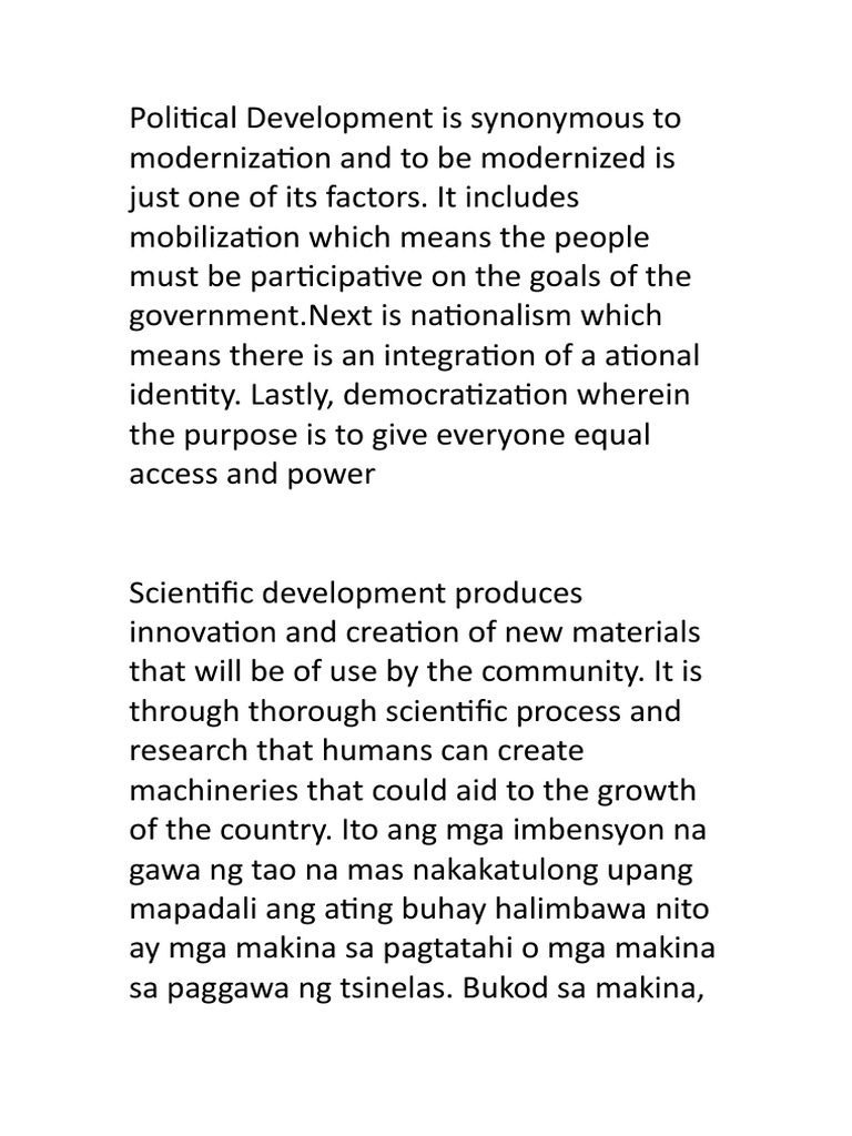 Political Development | PDF