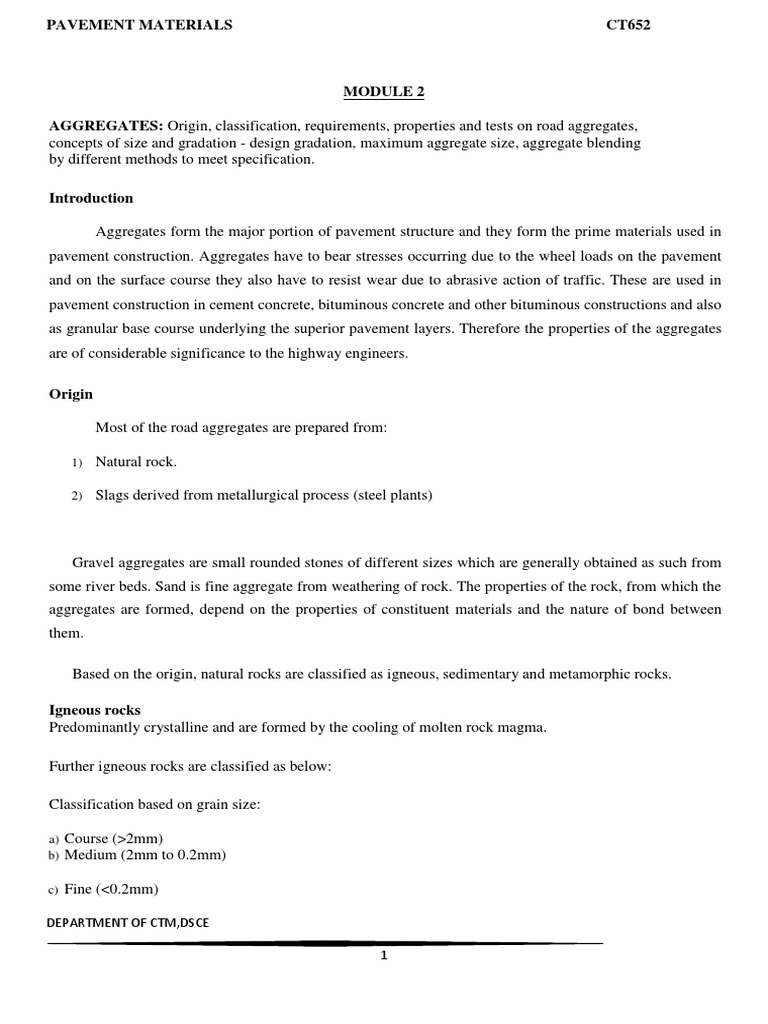 Pavement Materials Notes | PDF | Road Surface | Asphalt