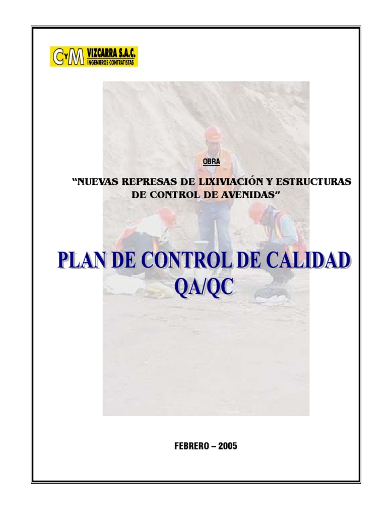 Plan de Control de Calidad | PDF | Gestión de la calidad | Sistema de ...