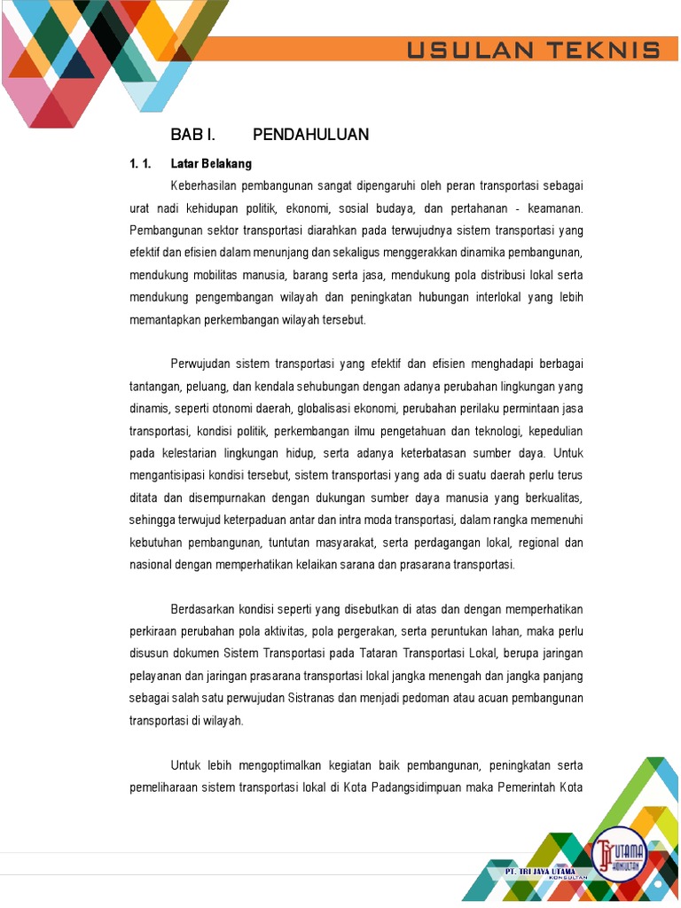 Ustek - Master Plan Sistem Transportasi | PDF | Bisnis