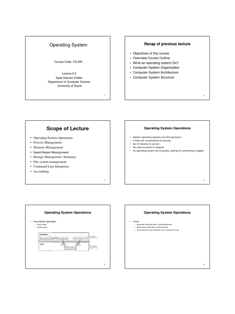 Operating System: Scope of Lecture | PDF | Operating System | File System
